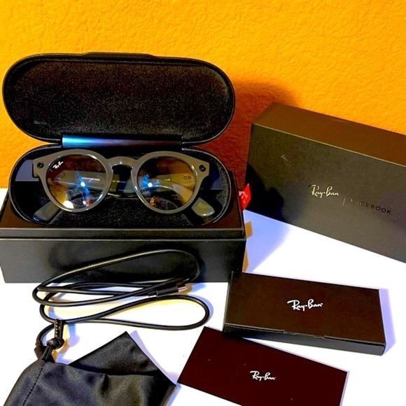 Ray-Ban | Wearables | Raybanstoriesround Olive Green Smart Glasses W ...